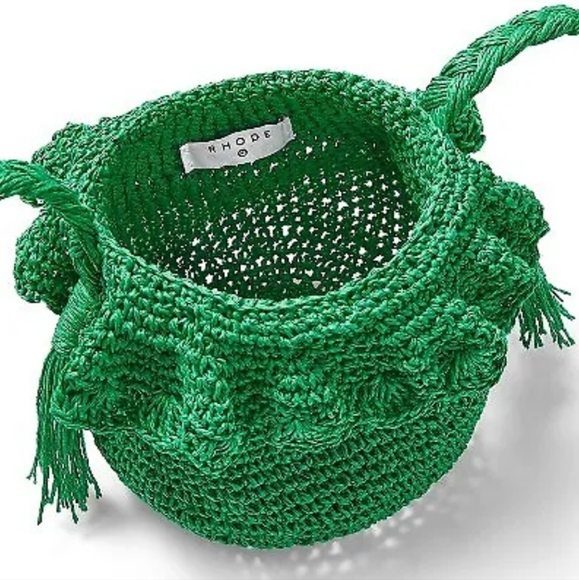 RHODE | Bags | Rhode X Target Crochet Bucket Bag Dark Green | Poshmark